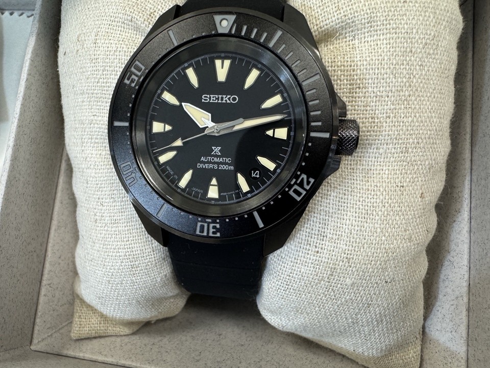 Seiko Prospex Sea Samurai Diver Black Dial Silicone Band Watch SRPL15 ...