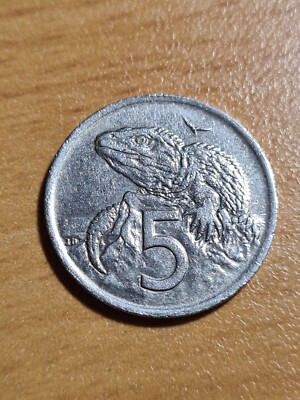 Rare 1969 New Zealand 5c Five Cent Coin Discontinued Currency ...