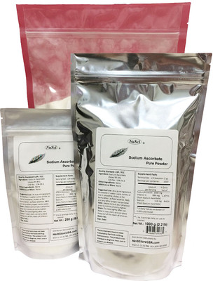 NuSci Sodium Ascorbate Buffered Ascorbic Acid Pure Powder 250g (8.8 oz ...