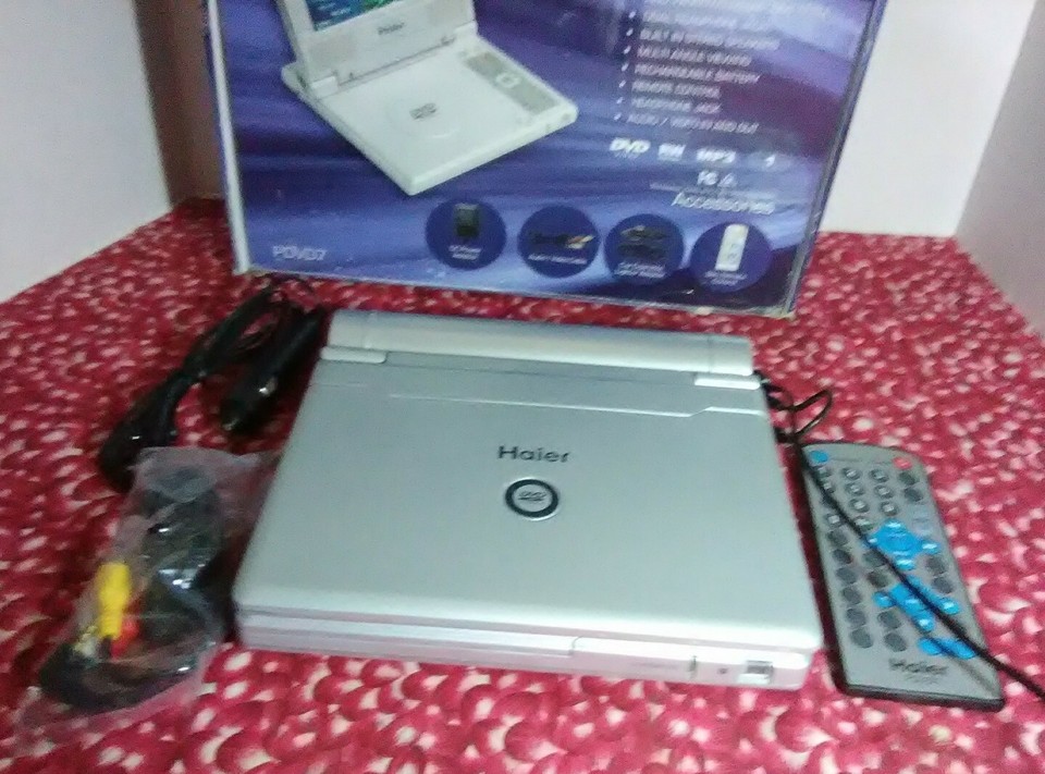 Haier Portable DVD Player w/ 7” TFT LCD Monitor with remote | eBay