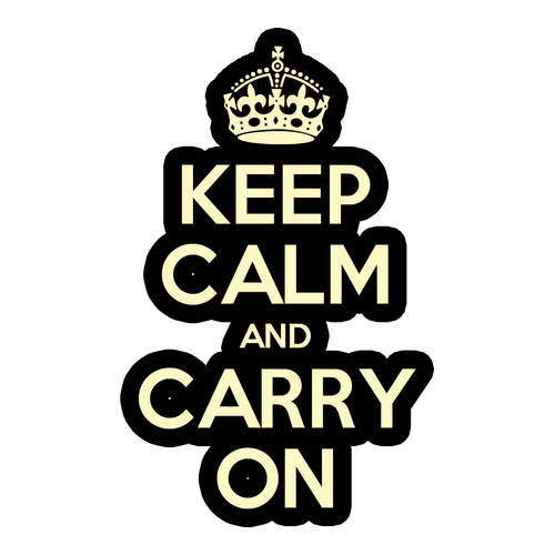 2 x Large Car Stickers keep calm and carry on Decal Bumper Laptop ...
