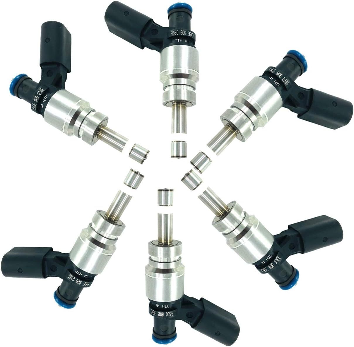 6 NEW OEM FUEL INJECTORS 06E906036F FOR Q5 A4 A5 A6 3.2L V6 free ...