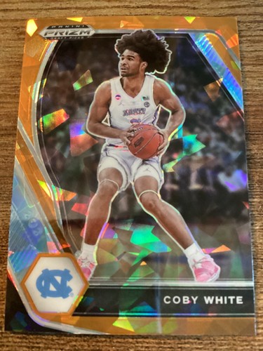 Coby White 2021 Panini Prizm Draft Picks Orange Ice Parallel Basketball ...