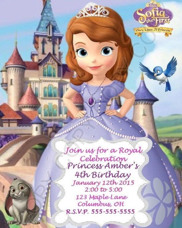 Sofia The First Invitations