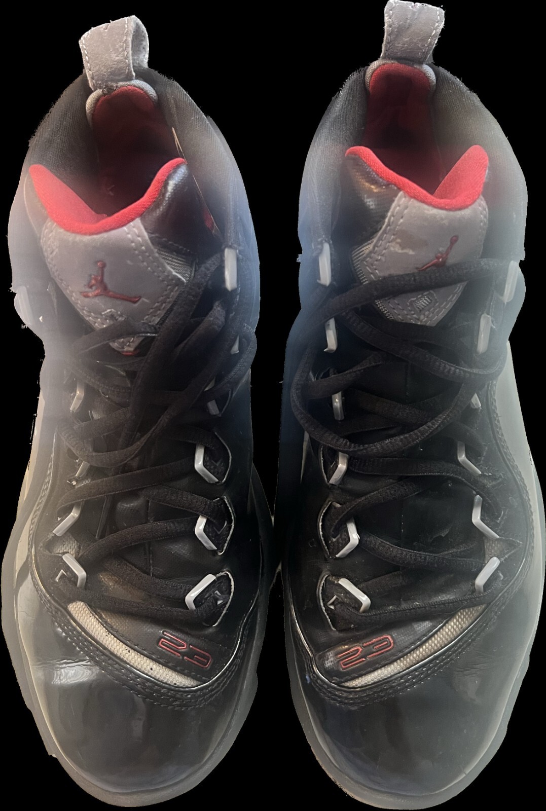 Vintage Nike Air Jordan Jumpman Team Elite 1 Black 34… - Gem