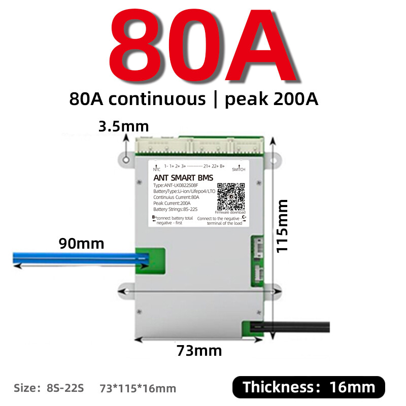 ANT Smart BMS 3S-32S 40A-950A Li-ion LiFePo4 Battery Protection Board ...
