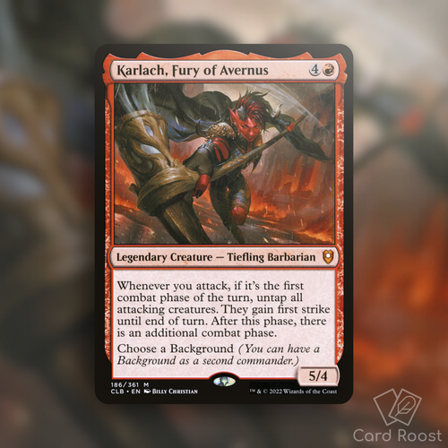 MTG Magic Karlach, Fury of Avernus 186/361 Commander: Baldur's Gate CLB ...