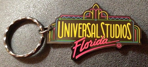 Vintage 1990 Universal Studios Florida Chrome Keychain Neon Sign Style ...