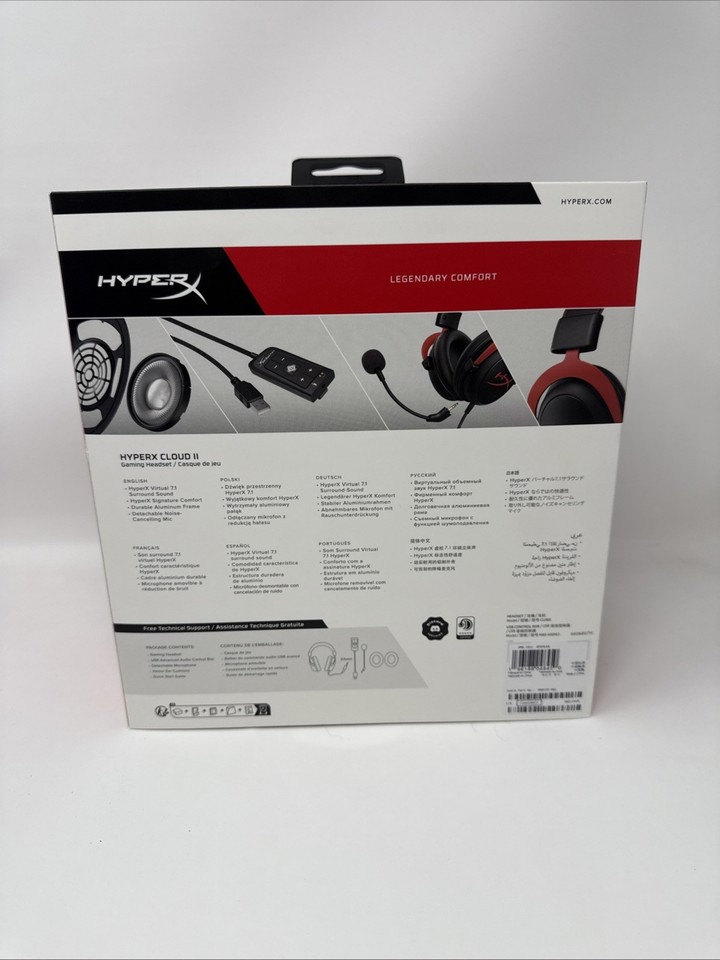 HyperX Cloud II Wired Gaming Headset Works W/ PC PS5 PS4 Xbox Series X Red NEW | eBay