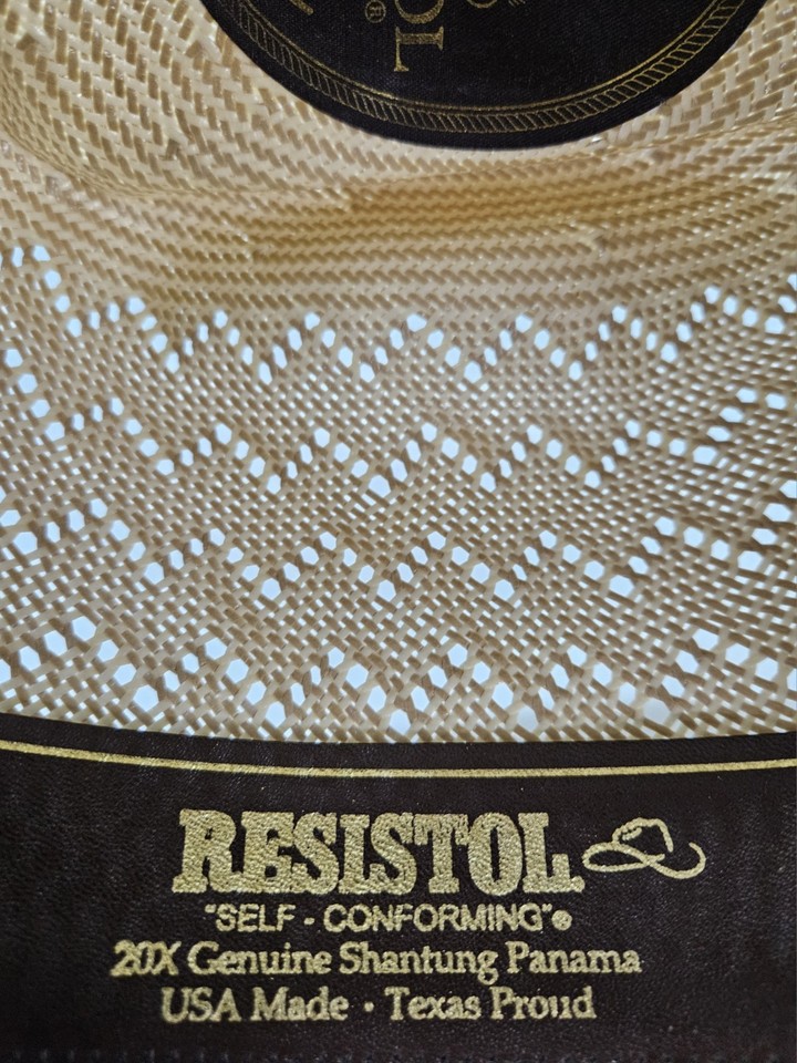 Resistol Men's 20X Tuff-Anuff Straw Cowboy Hat Size 7 1/8 | eBay