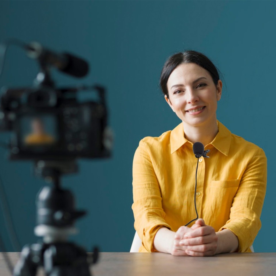 2 Pcs Lavalier Collar Mike Mic Mics for Cell Phone Microphone Dslr ...