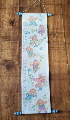 Cross stitch childrens growth measuring chart, hanging banner | eBay UK