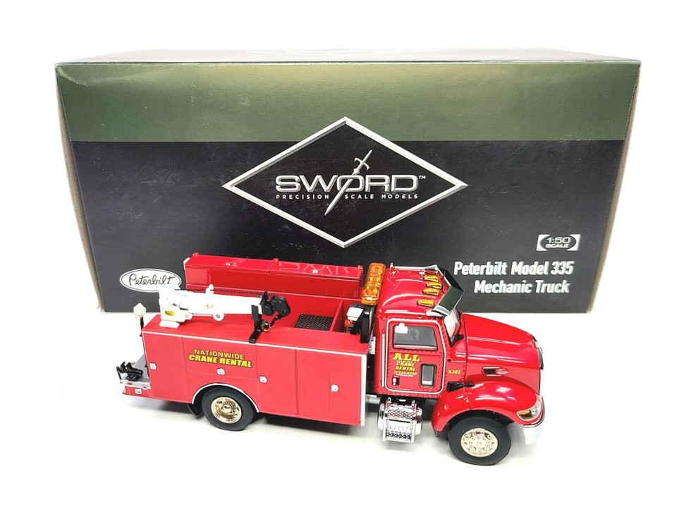 Peterbilt 335 Mechanic Service Truck All Crane Sword 1:50 Scale #SW2045 ...