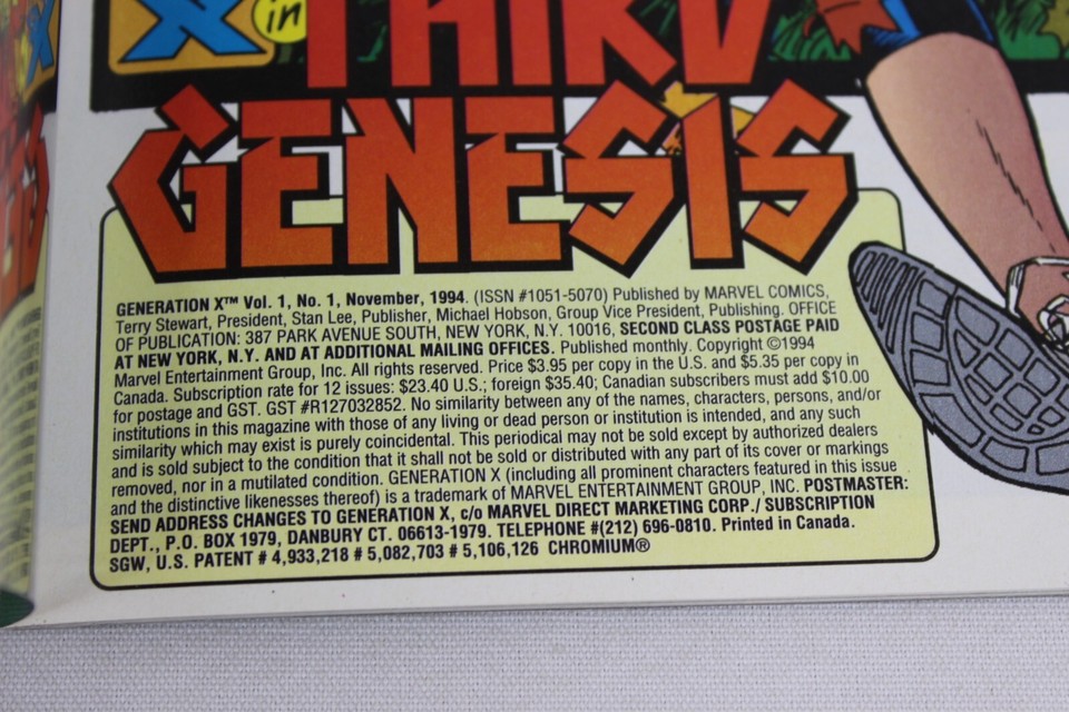 Generation X #1 Chamber & Emplate 1st Appearance 1994 Marvel Comics F+ ...