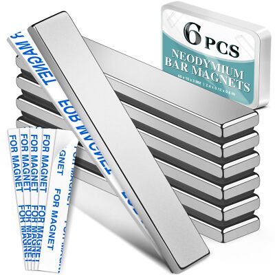 Strong Magnet Strips Heavy Duty Rare Earth Neodymium Bar Magnets W ...