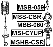 Upper Spring Mount FEBEST MSI-CYUP OEM 4140A018 | eBay