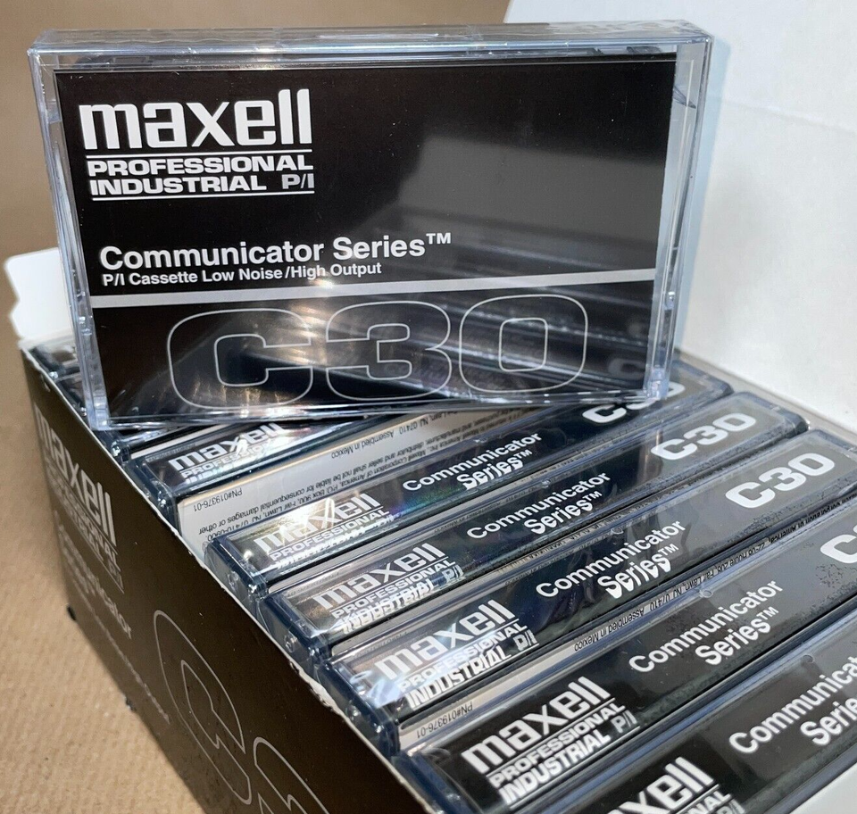 10x Maxell C30 Kassetten - Professional Industrial P/I - Communicator ...