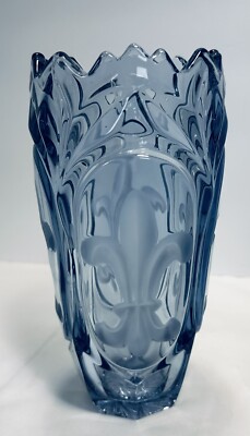 Vintage JOSEF INWALD glass Vase Iris Czech Ruffled Edge | eBay