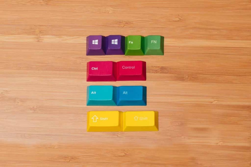 CMYK CMYW RGBY Modifiers Keycap for 64/68/84/96 Cherry MX Custom Mech ...
