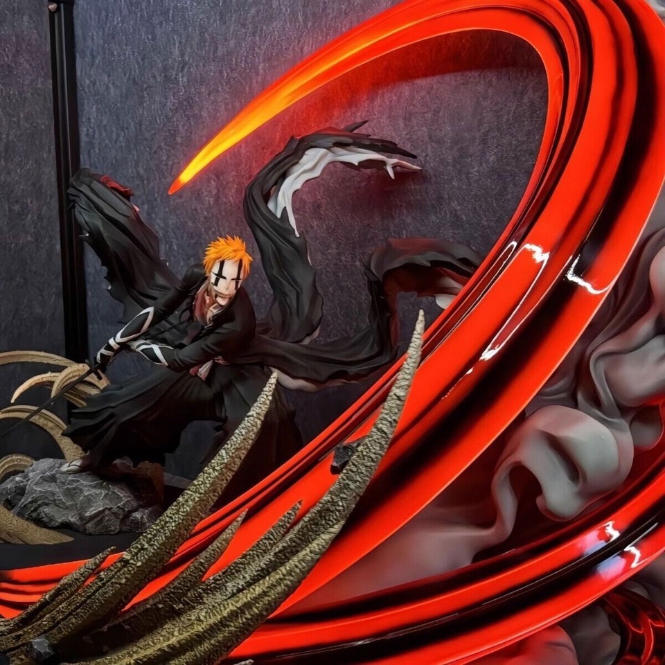 Anime BLEACH Kurosaki Ichigo GK LED Figure PVC Statue Model Limited ...