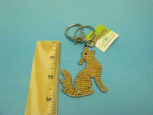 Coyote Key Chain Ring Beadworx Charm Purse Pendant Fashion Accessory ...