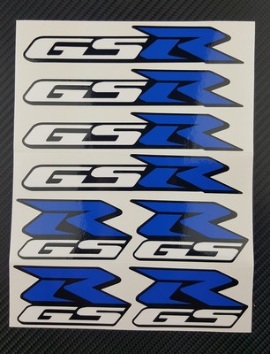 Suzuki GS-R 6.3x7.9'' decal sheet 8 stickers aufkleber gsr 600 750 ...
