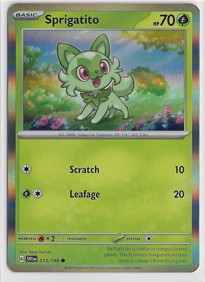 POKEMON Scarlet & Violet FIRST PARTNER NM Gen 9 Starter HOLO #013/198 ...
