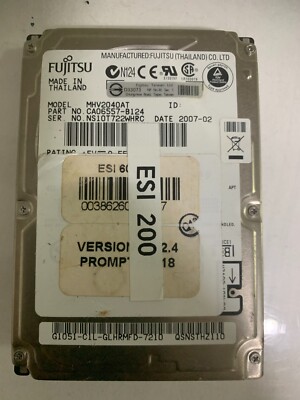 Fujitsu MHV2040DAT 40GB 2.5" IDE Hard Drive | eBay