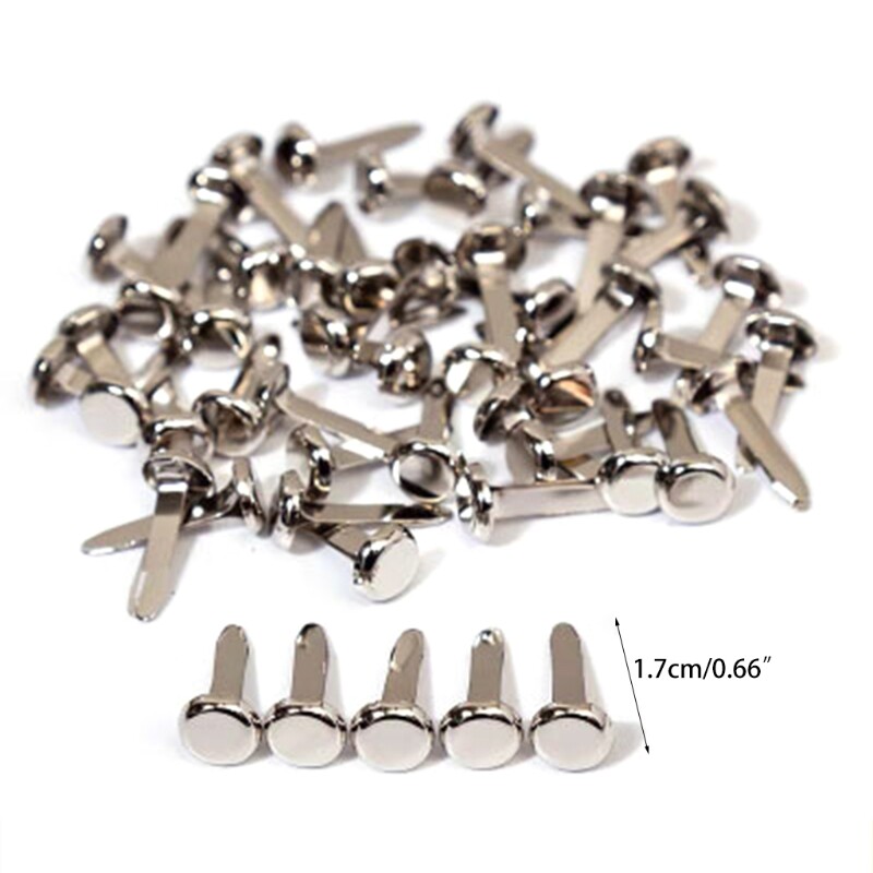 50/100Pcs Multicolor Two-Legged Nails Rivets Fasteners Kids DIY Studs ...