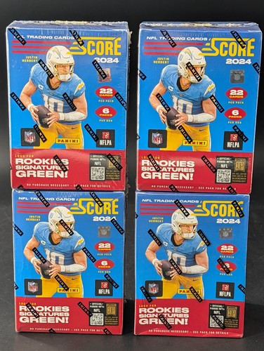 LOT of (4) 2024 Panini Score Football NFL Factory Sealed Blaster Boxes ...