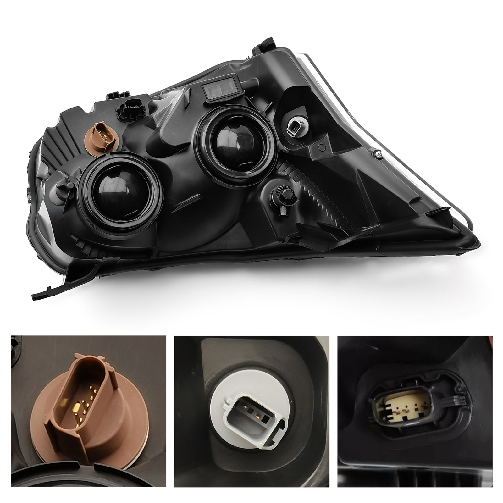For 2015-2024 Ford Transit 150 250 350 Headlight Black Housing Clear ...