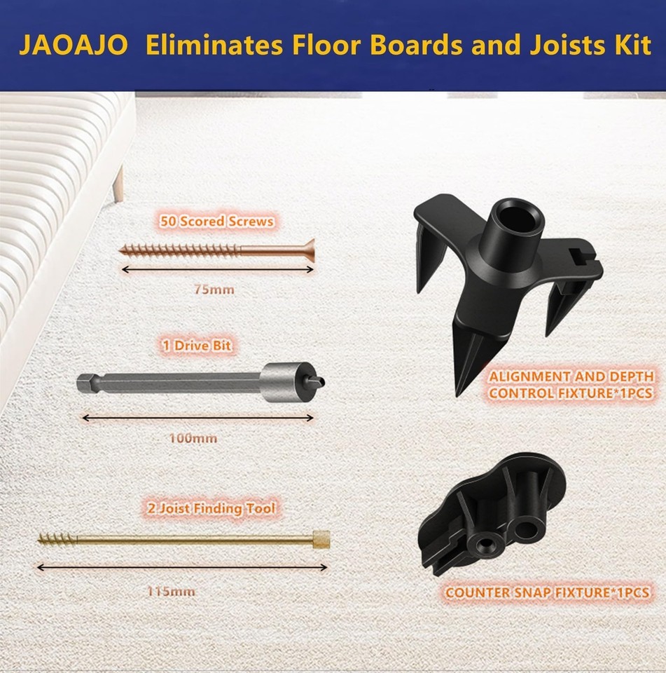 Eliminate Squeaky Noise Floor Repair Kit with 5 Tools and 50 Screws for ...