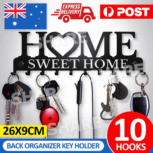 Door Back Organizer Key Holder Hanging Wall Mounted Hanger 10 Hooks ...