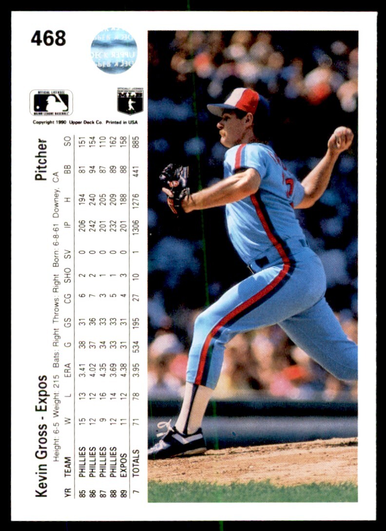 1990 Upper Deck Kevin Gross Montreal Expos #468 | eBay