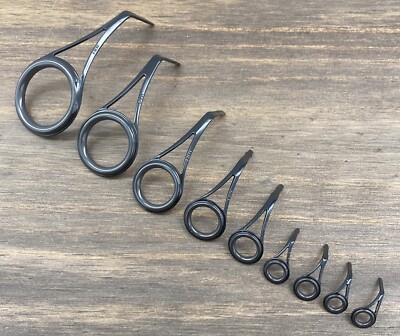 Fuji BYOG Fishing Rod Guides Black Frame Oxide Rings Building Wrapping ...