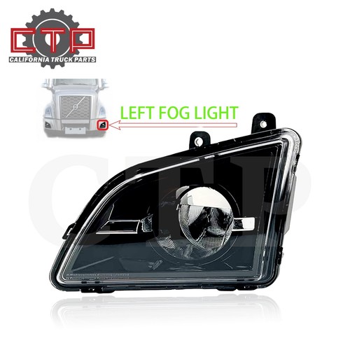 Black LED Fog Light Lamp for Volvo VNL 2018-2024 Driver ( Left ) Side ...
