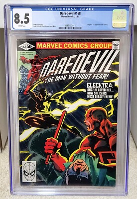 Daredevil #168 (1981) CGC 8.5 - 1st Appearance of Elektra Marvel Comics ...