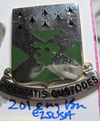 Army crest DUI DI CB clutchback 201st ENGINEER BATTALION bn e25 USA | eBay