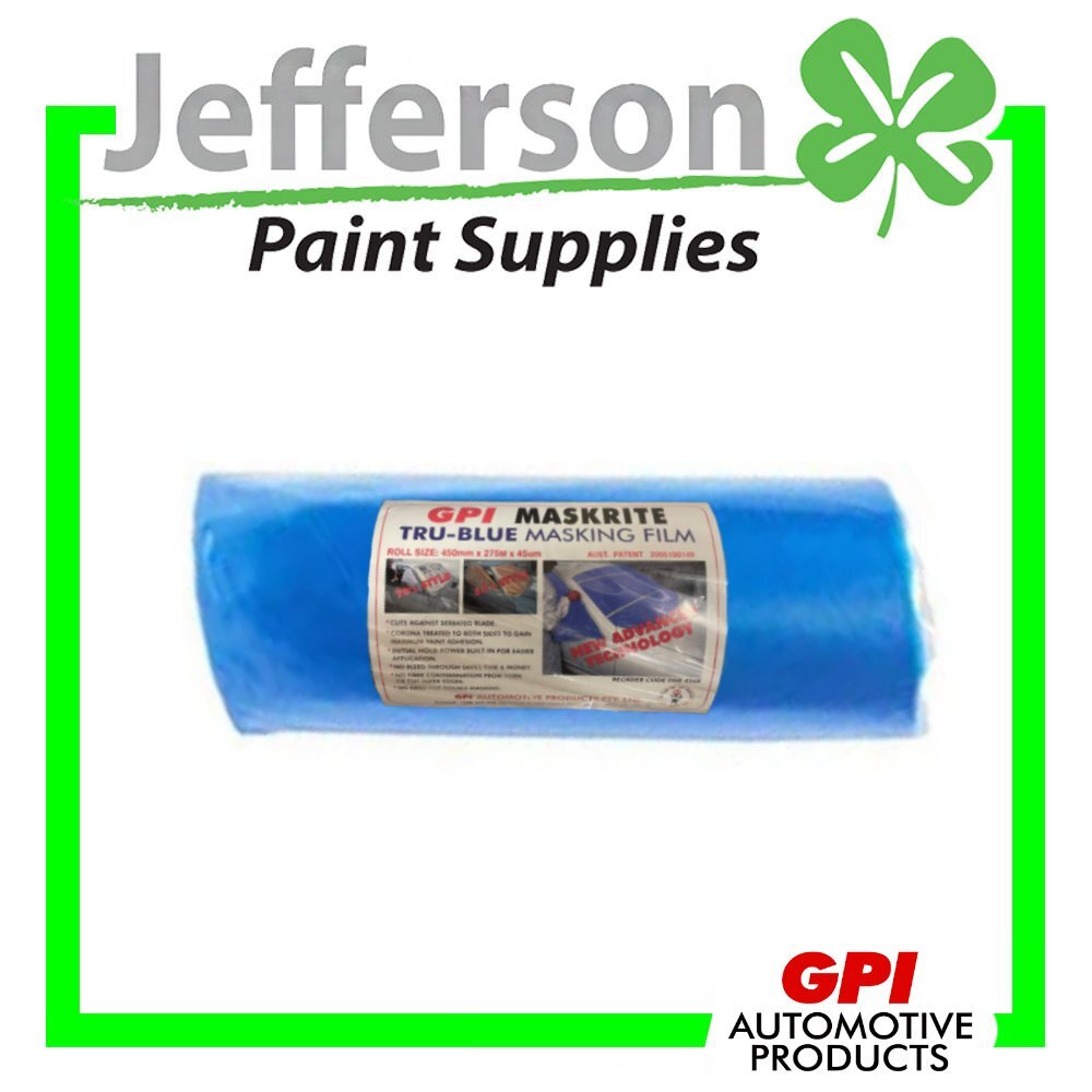 GPI Maskrite Tru-Blue Masking Film 450mm x 275m x 25um Masking Plastic ...
