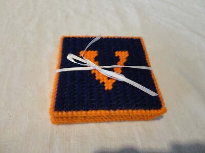 University of Virginia Cavaliers Set/4 NCAA Plastic Canvas Hand Crafted ...