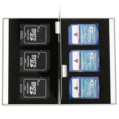 Waterproof Card Holder Memory Card Storage Case w/ 6 Slots For Micro SD ...