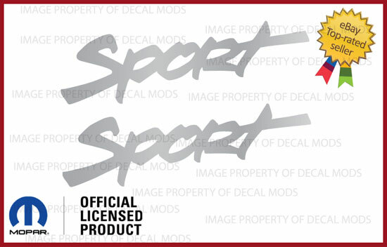 Set 2: 97-06 Jeep Wrangler fender logo SPORT script decals stickers ...