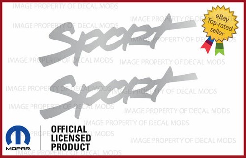 Set 2: 97-06 Jeep Wrangler fender logo SPORT script decals stickers ...