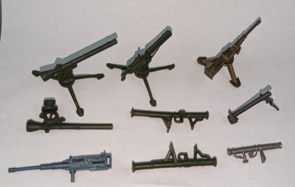 Marx MPC Battleground Machine Guns Bazooka Soft Plastic Playset Vtg Lot ...