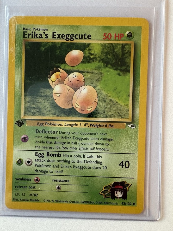 Exeggcute & Executor Pokemon Vintage Card Lot (8) Base Set 2, Jungle ...