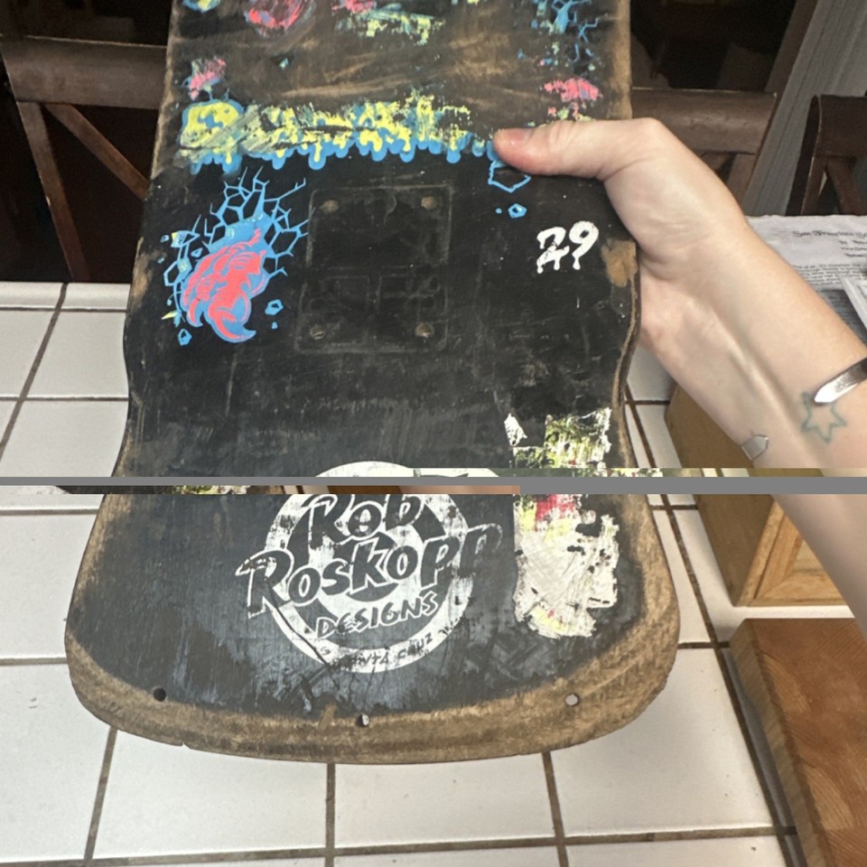 Rob Roskopp Designs Vintage Skateboard Deck Black with Graphic Classic ...