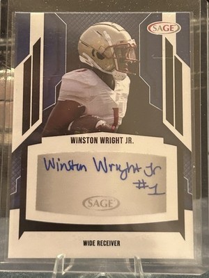 2024 Sage Football #A-WWJ Winston Wright Jr Black RC Auto FSU | eBay
