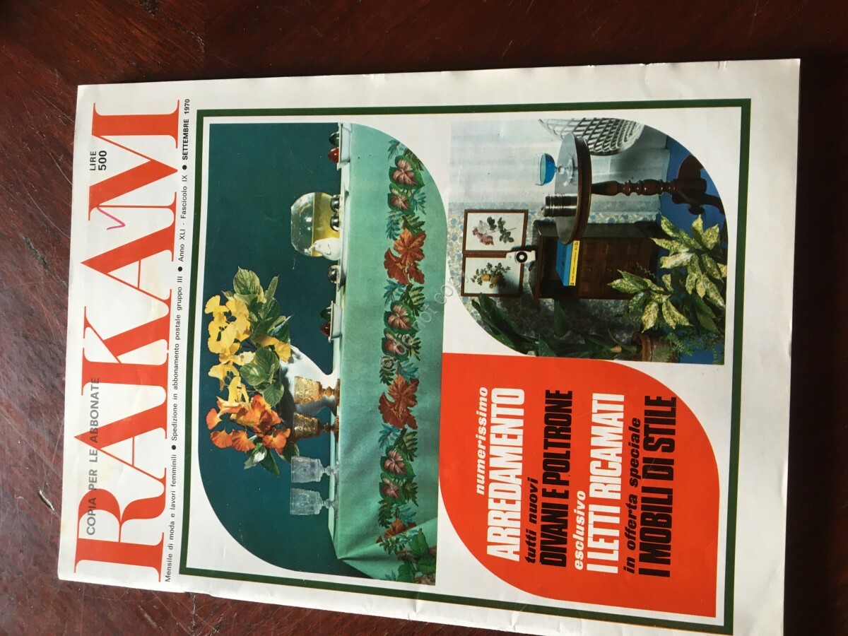 Rakam Rivista Magazine Settembre 1970 Mensile di moda e lavori ...