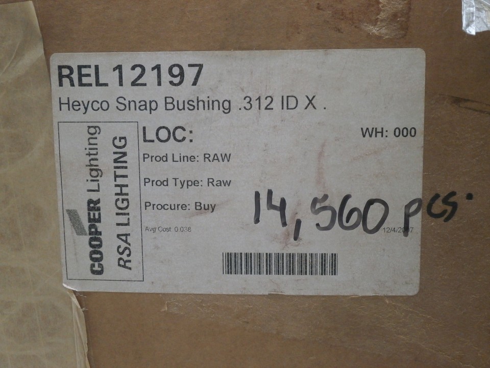 (100) Heyco Snap Bushing Panel Hole Insulator 0.312" ID, 0.437 ...