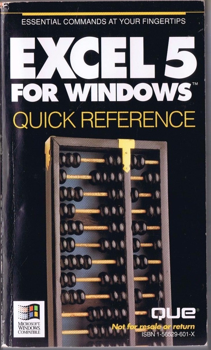 EXCEL 5 for Windows, Quick Reference, 1993 Paperback Free USA Shipping! | eBay